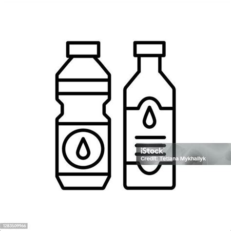 식기 기름 병 벡터 선 아이콘입니다 야채 지방 항아리 격리된 개체입니다 천연 채식 요리 식용유에 대한 스톡 벡터 아트 및 기타 이미지 Istock