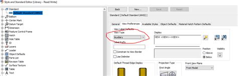 Solved Auxiliary View Label Property Defaults Autodesk Community