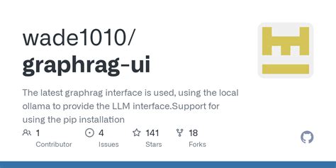 Github Wade1010graphrag Ui The Latest Graphrag Interface Is Used Using The Local Ollama To
