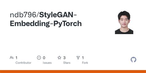 GitHub Ndb796 StyleGAN Embedding PyTorch
