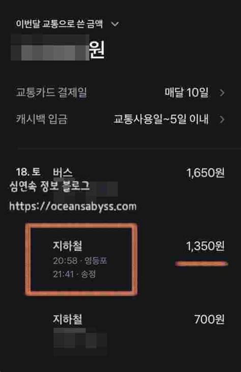 토스 뱅크카드 교통카드 사용내역 확인 방법 심연속의정보 토스 뱅크카드 교통카드 사용내역 확인 방법 심연속의정보