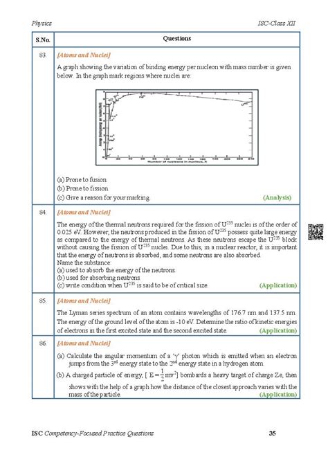 ISC Competency Based Questions Physics Class 12 Competency Practice Questions AglaSem
