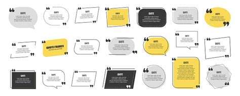 말풍선 따옴표 상자 프레임 세트 따옴표에 대한 텍스트 필드 권투 스포츠에 대한 스톡 벡터 아트 및 기타 이미지 권투 스포츠 기포 기하 도형 Istock