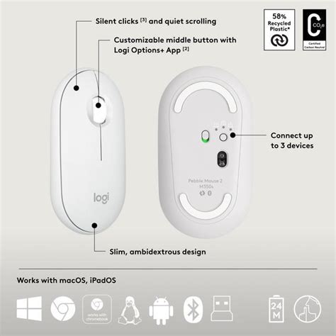 Logitech Pebble 2 Combo Wireless Quiet Keyboard And Mouse Customisable Logi Bolt Bluetooth
