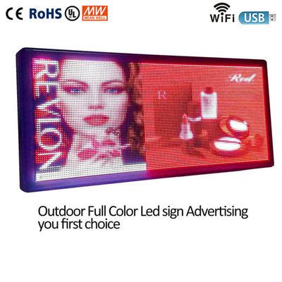 Full Color Indoor Scrolling LED Text Sign Display 96 384cm With Adjustable Brightness