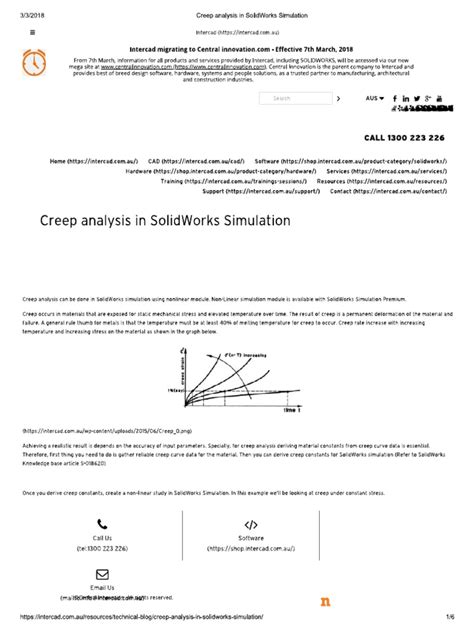 Creep Analysis In Solidworks Simulation Pdf
