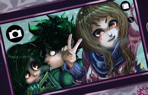 Izuku Ochako And Tsuyu Fanart R Bokunoheroacademia
