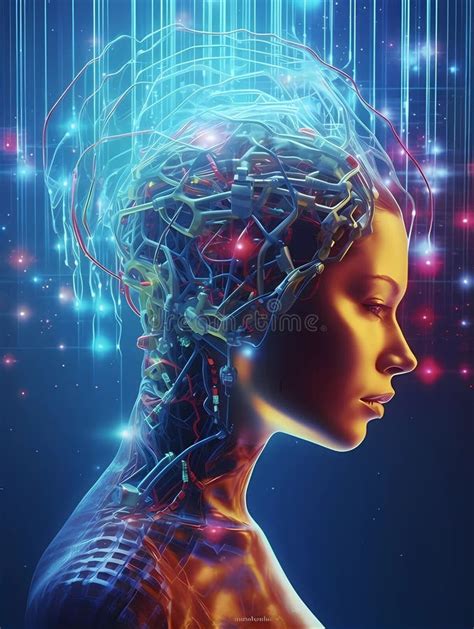 Ai And Brain Computer Interfaces Ai Generated Stock Illustration Illustration Of Power Head