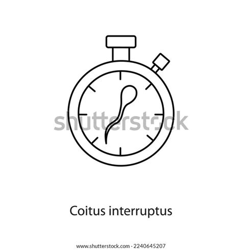 Contraceptive Method Coitus Interruptus Line Icon Stock Vector Royalty Free