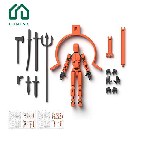 Lumina Diy Action Figure Diy Magnetic Robot Action Figure Set With Movable Joints 3d Printed