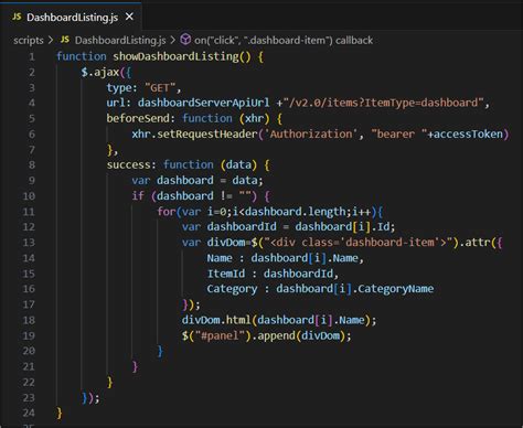 dashboard embedding example in javascript app bold bi docs
