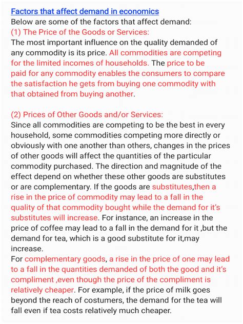 Factors That Influence Demand And Supply Pdf