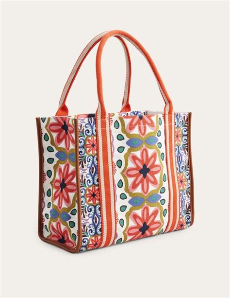 Structured Canvas Tote Bag Tapestry Geo Boden Us