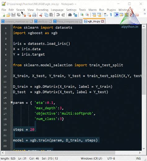 Executing Python Script From Notepad Aipython