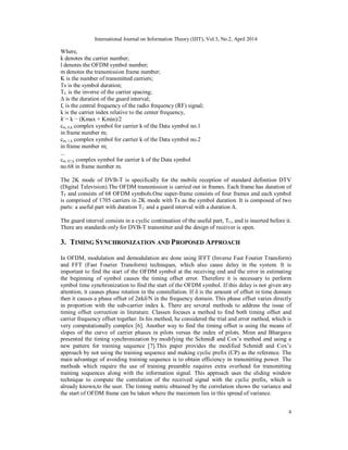 Study Of Timing Synchronization In Mimoofdm Systems Using Dvb T PDF