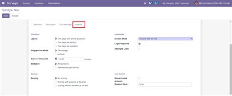 Survey Module In Odoo