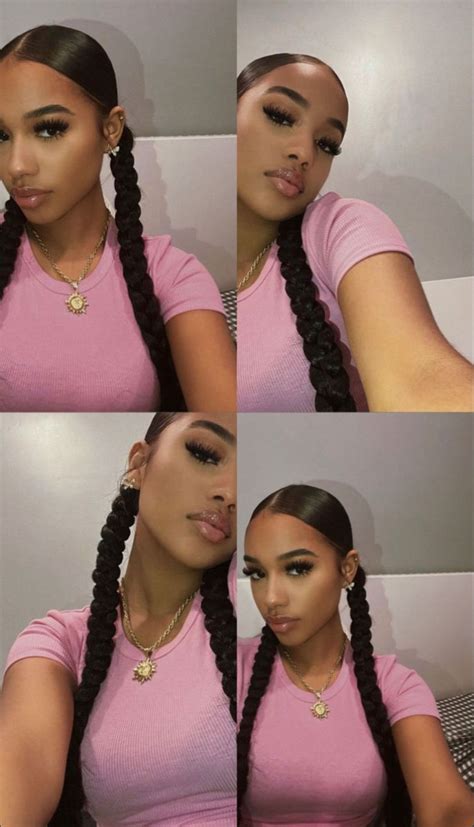 𝐒𝐓𝐔𝐍𝐍𝐀𝐆𝐑𝐋ᥫ᭡ Hair Ponytail Styles Pretty Braided Hairstyles Slick