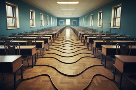 Futuristic Classroom Design With Patterned Backdrop Back To School