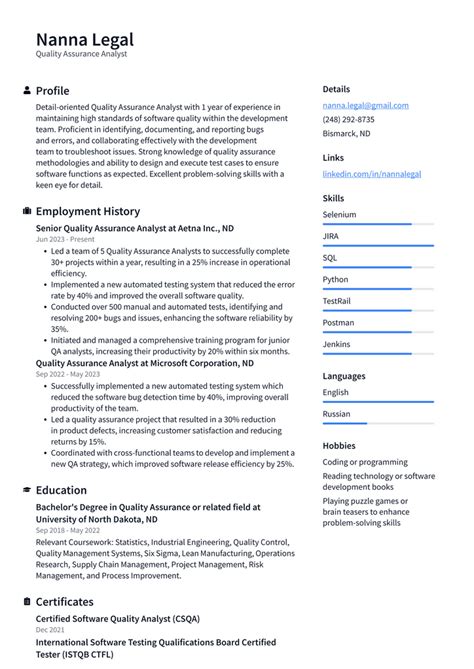 Oracle Quality Assurance Analyst Resume Examples Resumecat