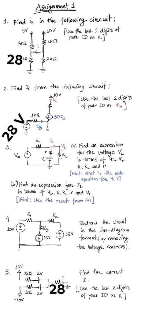 solved 1 find ix in the following circuit [use the last 2