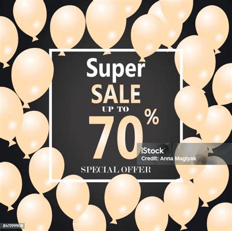 사각형 프레임 반짝 풍선 배경을 판매 포스터 벡터 일러스트입니다 3차원 형태에 대한 스톡 벡터 아트 및 기타 이미지 3차원 형태 개념 검은색 Istock