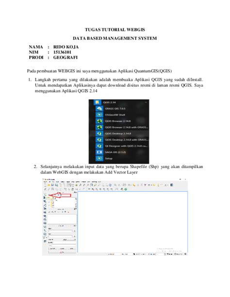 Pdf Tutorial Membuat Webgis Dengan Menggunakan Aplikasi Quantum Gis