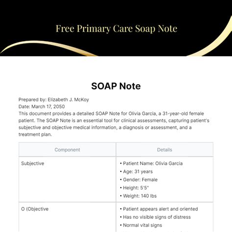 Free Soap Note Templates Templates And Examples Edit Online And Download