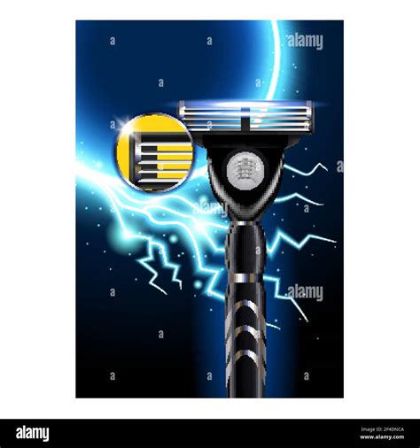 Razor For Men Creative Advertising Poster Vector Stock Vector Image