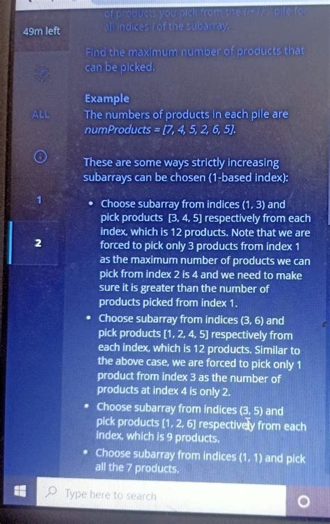 Solved Java Problem To Find Max Products In Sub Array