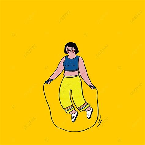 핸드 드로잉 일러스트 줄넘기 운동 삽화 적합 운동 운동하다 Png 일러스트 및 Psd 이미지 무료 다운로드 Pngtree