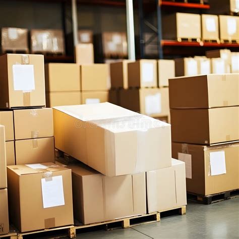 Empty Logistics Boxes Delivery Warehouse Package Carton Shipping Stock