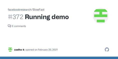 Running Demo Issue Facebookresearch Slowfast Github