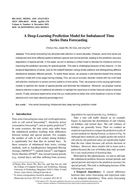 Pdf A Deep Learning Prediction Model For Imbalanced Time Series Data Forecasting