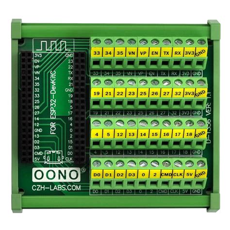Din Rail Mount Screw Terminal Block Breakout Module Board For Esp32 Devkitc Buy Online At Best
