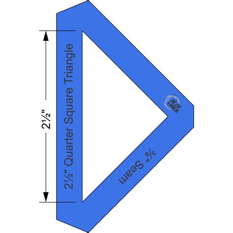 Triangle Quarter Square 2 1 2 Inch Acrylic Template I Spy With 3 8 Inch Seam Allowance