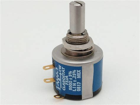 Clarostat 73ja500 Wire Wound Potentiometer 500 Ohm 2w