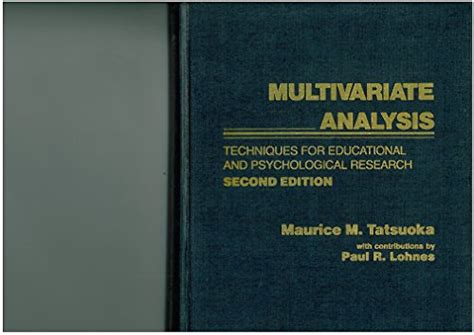 9780024191205 Multivariate Analysis Techniques For Educational And Psychological Research
