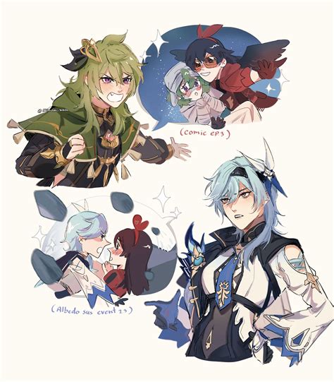 Eula Amber And Collei Genshin Impact Drawn By Ninan Nnn Danbooru