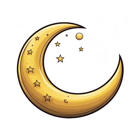 Premium Vector Crescent Moon Cartoon Vector