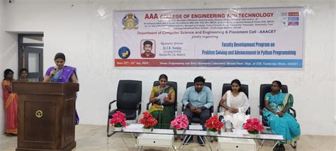 Five Days Faculty Development Program Fdp On Problem Solving And Advancement In Python