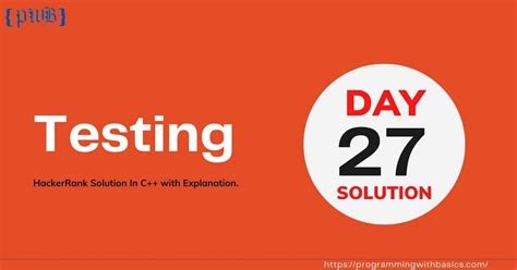 Day 27 Testing Hackerrank Solution In C 30 Days Of Code