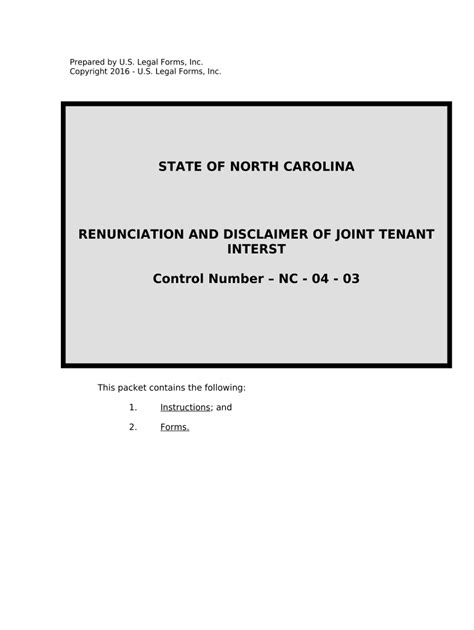 Renunciation Of Inheritance Form Nc Fill Out And Sign Online Dochub