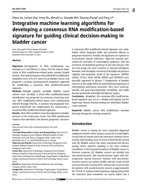 Pdf Integrative Machine Learning Algorithms For Developing A