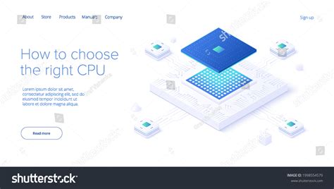 아이소메트릭 벡터 디자인의 컴퓨터 Cpu 칩 스톡 벡터 로열티 프리 1998554579 Shutterstock