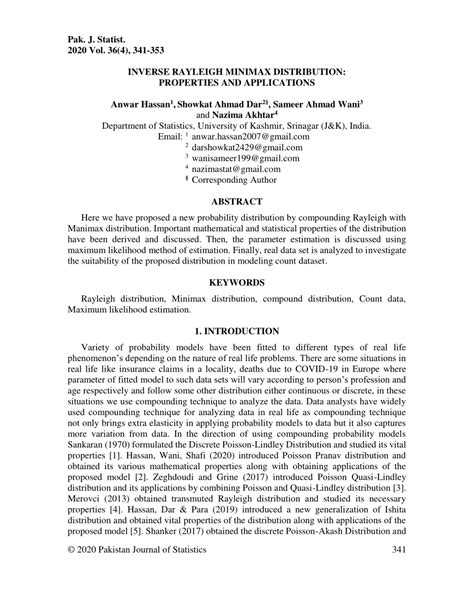 Pdf Inverse Rayleigh Minimax Distribution Properties And Applications