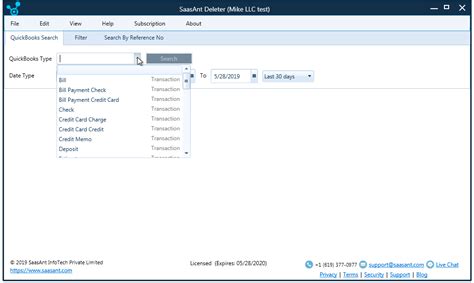 Bulk Delete Transactions Lists In Quickbooks Desktop Using Saasant Deleter