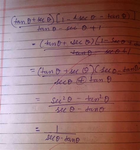 Proove Sin0 Cos0 1 Sin0 Cos0 1 1 Sec0 Tan0 Brainly In