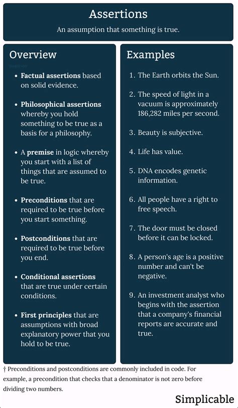 7 Examples Of Assertions Simplicable