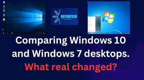 Comparing Windows 10 To Windows 7 Youtube Windows 7 Vs Windows 10