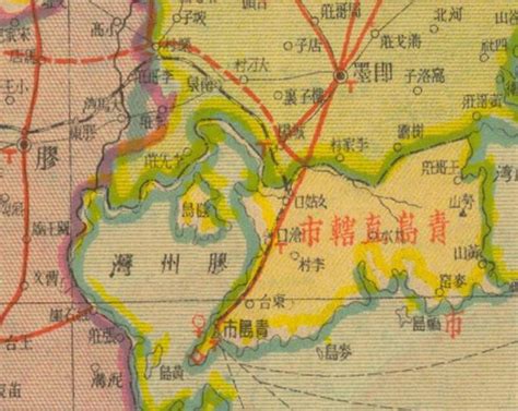 1938年山东省明细地图 历史地图网